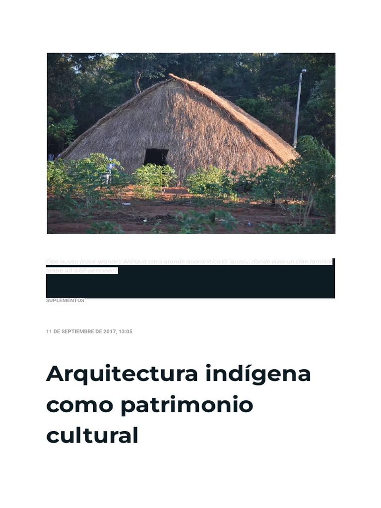 Arquitectura Guaraní: Viviendas y Legado | PDF | Paisaje | Convenio ...