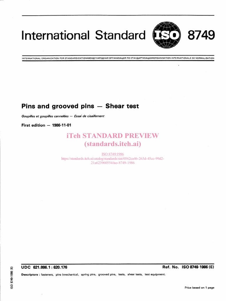 ISO 8749 1986 Ing | PDF | International Organization For ...