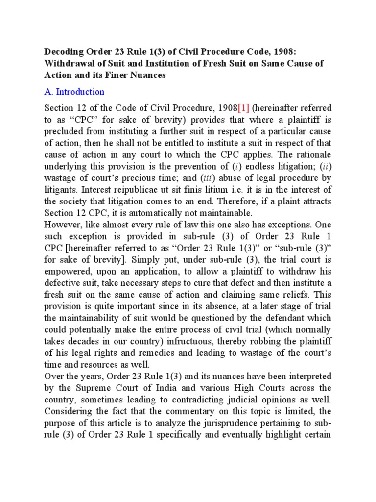 CPC Rule 23 | PDF | Lawsuit | Cause Of Action