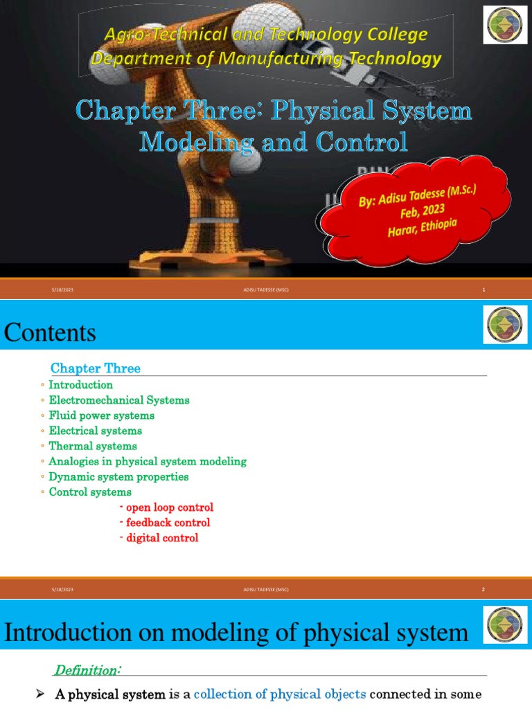 MECHATRONICS CHAPTER 3 Physical System Modeling and Control | PDF ...