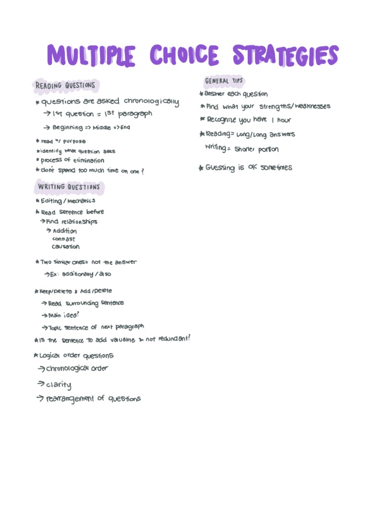 Mcq Ap Lang Strategies Pdf