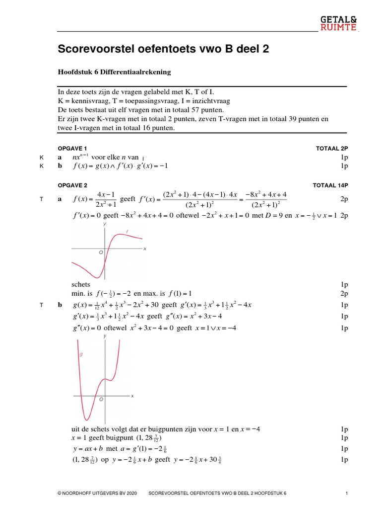 H6 Oefentoets Uitwerkingen | PDF