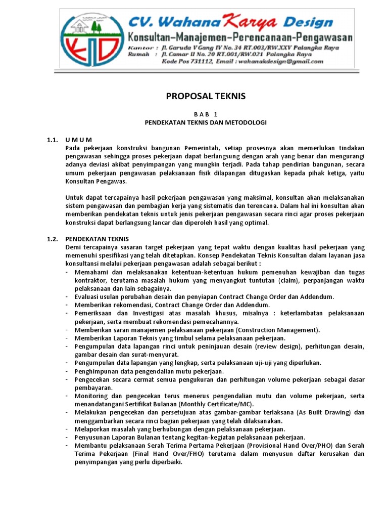 Proposal Teknis | PDF | Bisnis