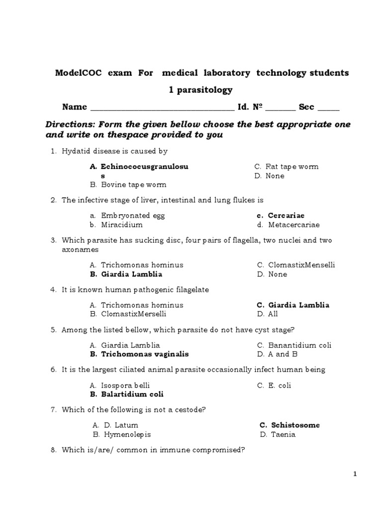 Coc Exam Model | PDF | Antibody | Lipoprotein