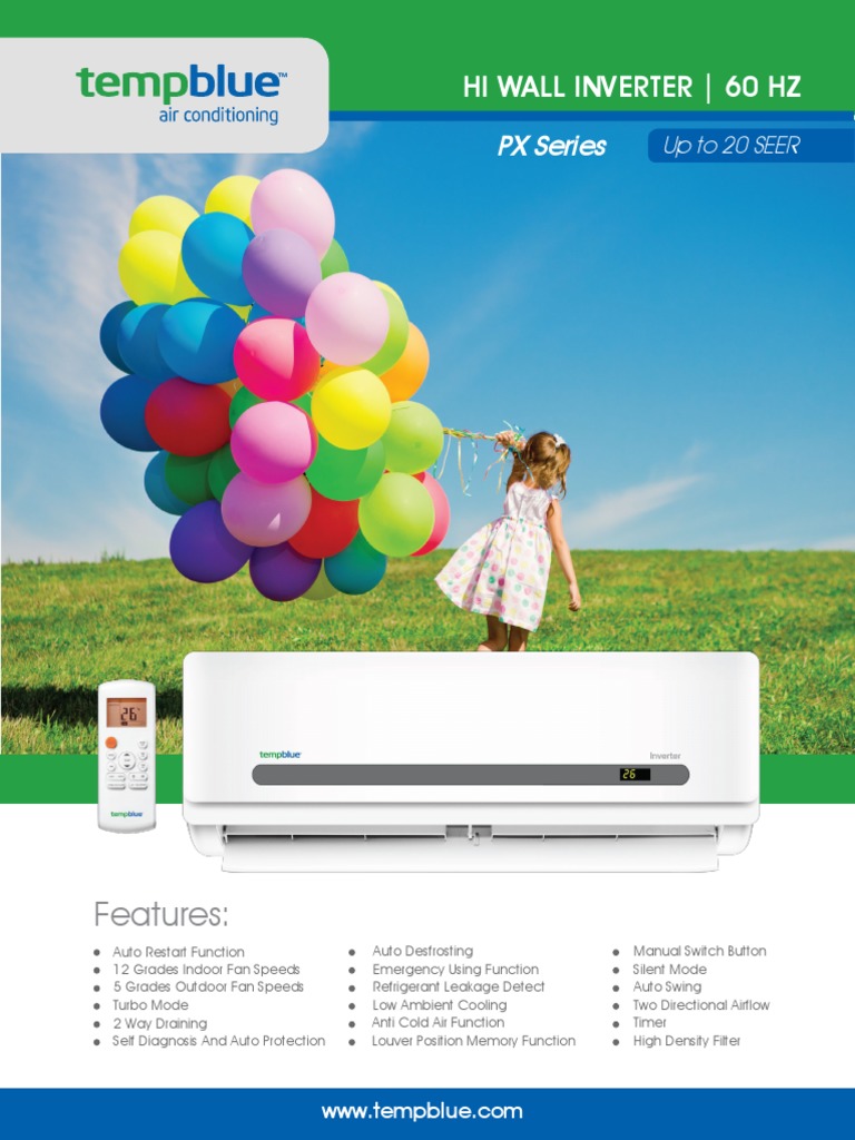 Tempblue Air Conditioner Features | PDF | Building Automation ...
