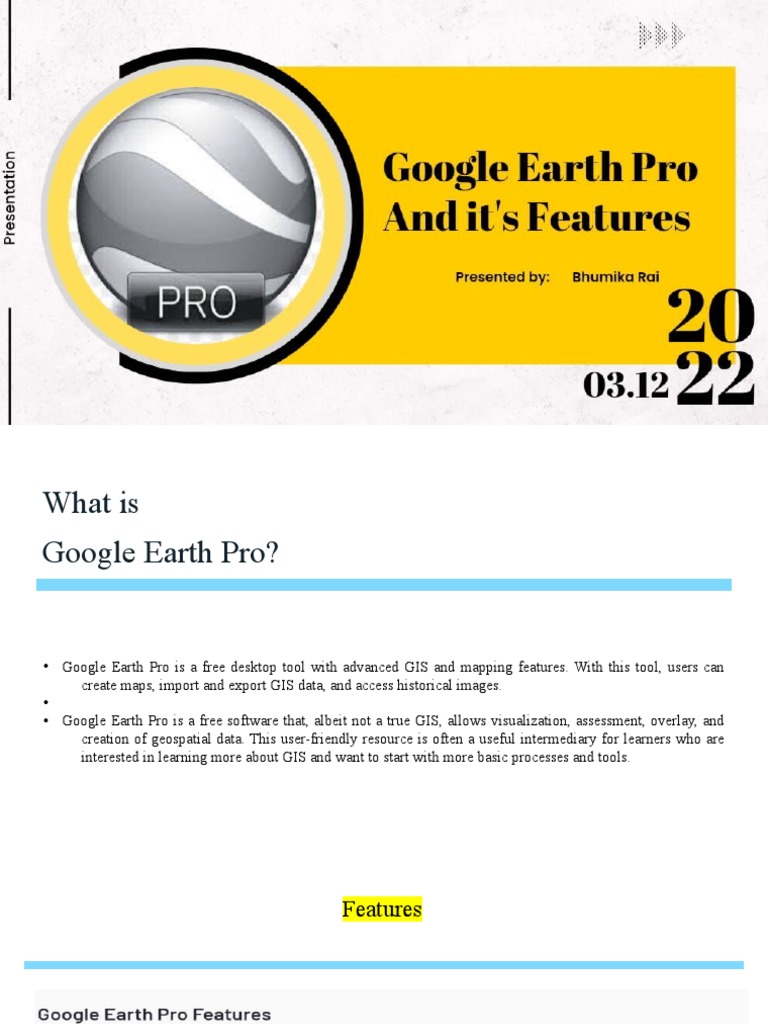 Google Earth Pro and Its Features | PDF | Geographic Information System ...