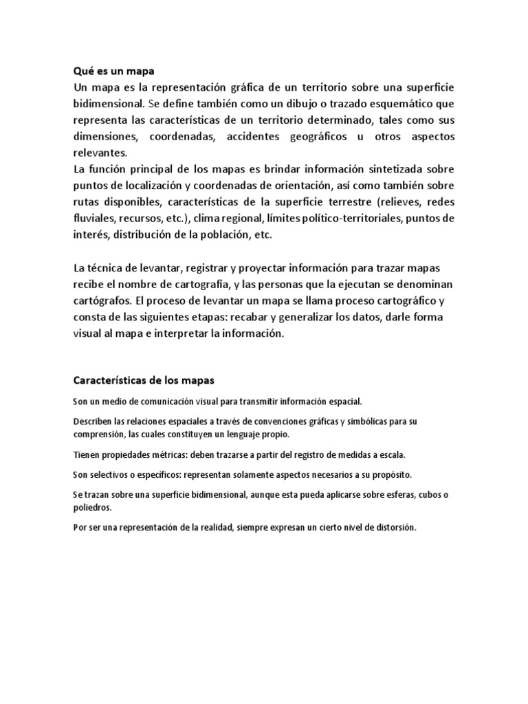 Qué Es Un Mapa | PDF | Mapa | Cartografía