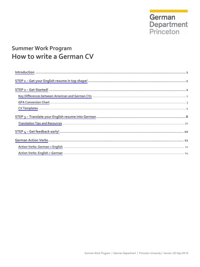 How To Write A German CV | PDF | English Language | Phrase