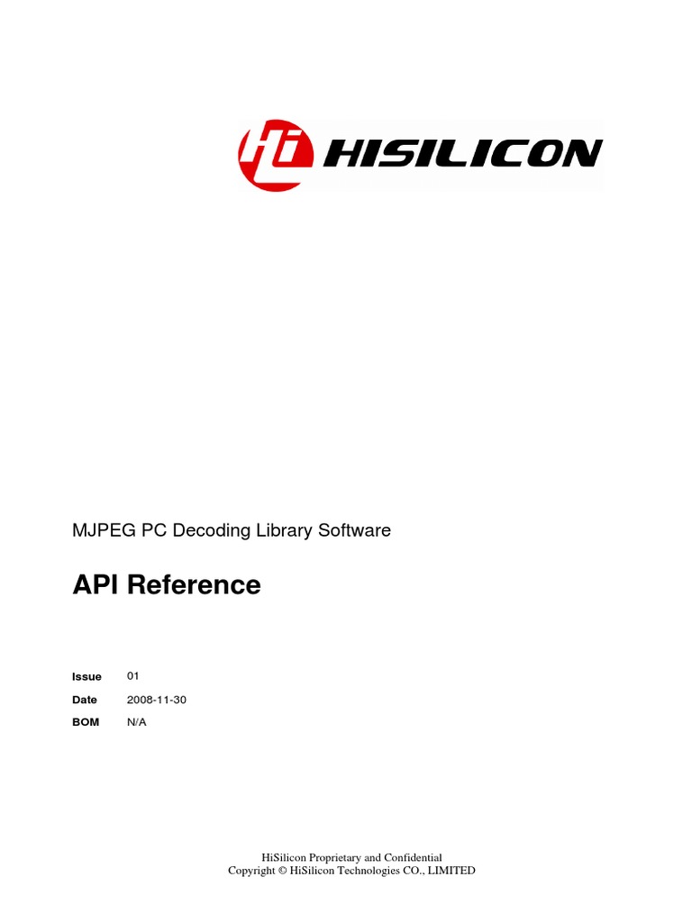 MJPEG PC Decoding Library Software API Reference | PDF | Library (Computing) | Microsoft Windows