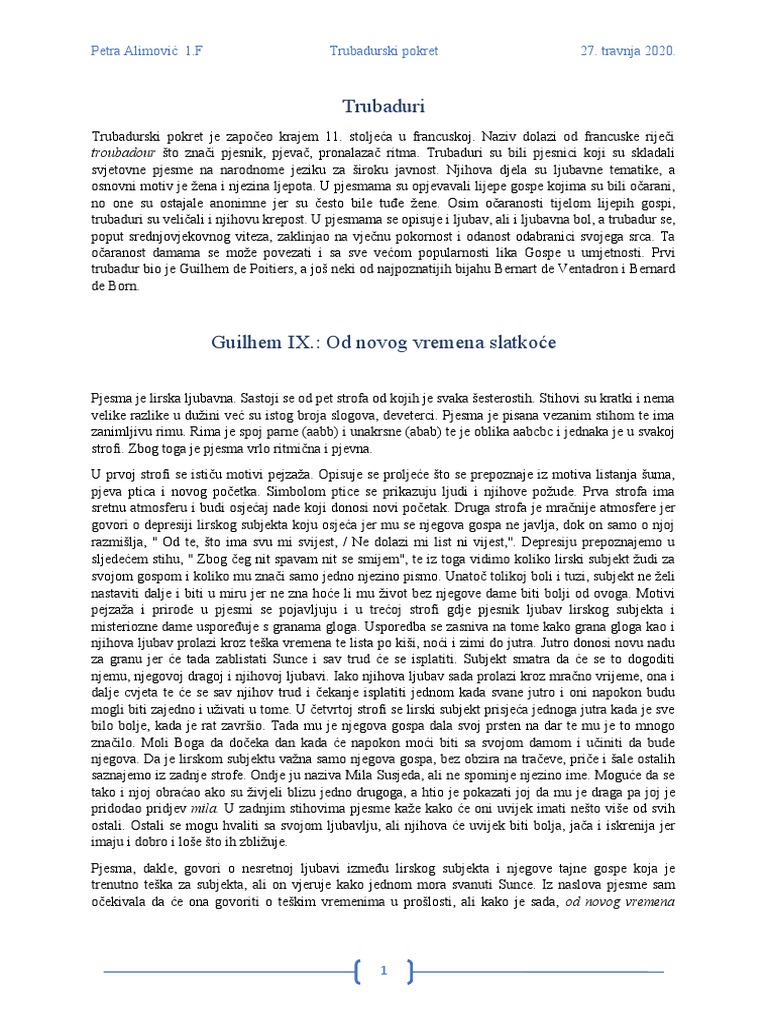 Trubaduri | PDF
