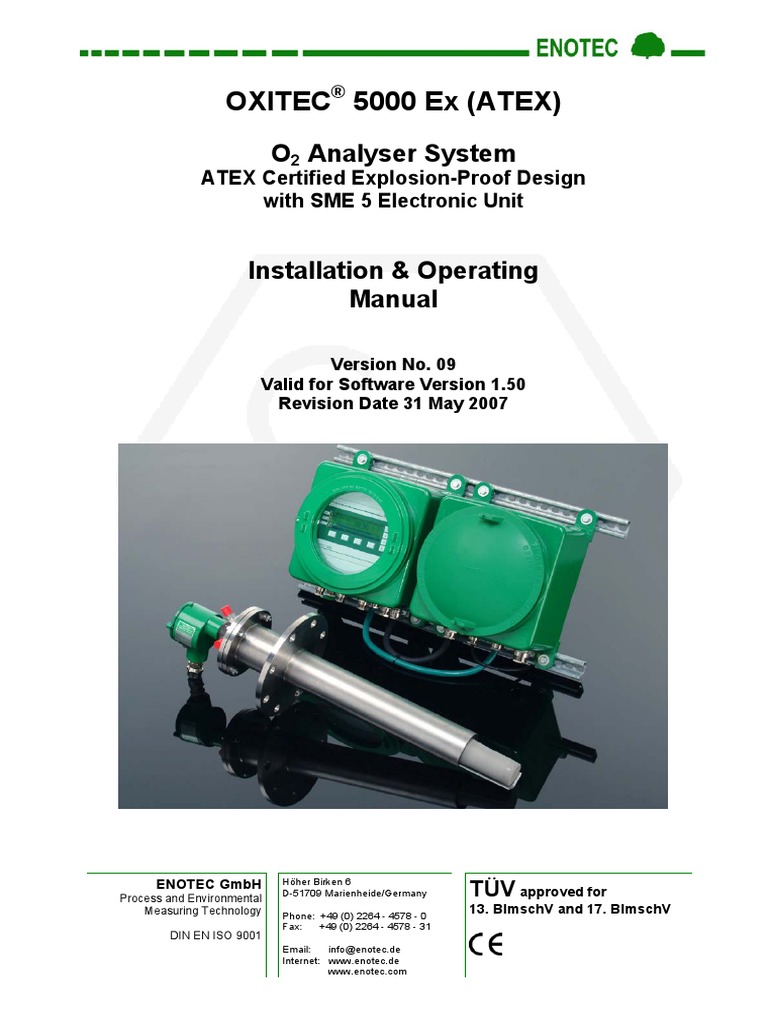 Oxitec 5000 Ex Atex | PDF | Thermocouple | Gases
