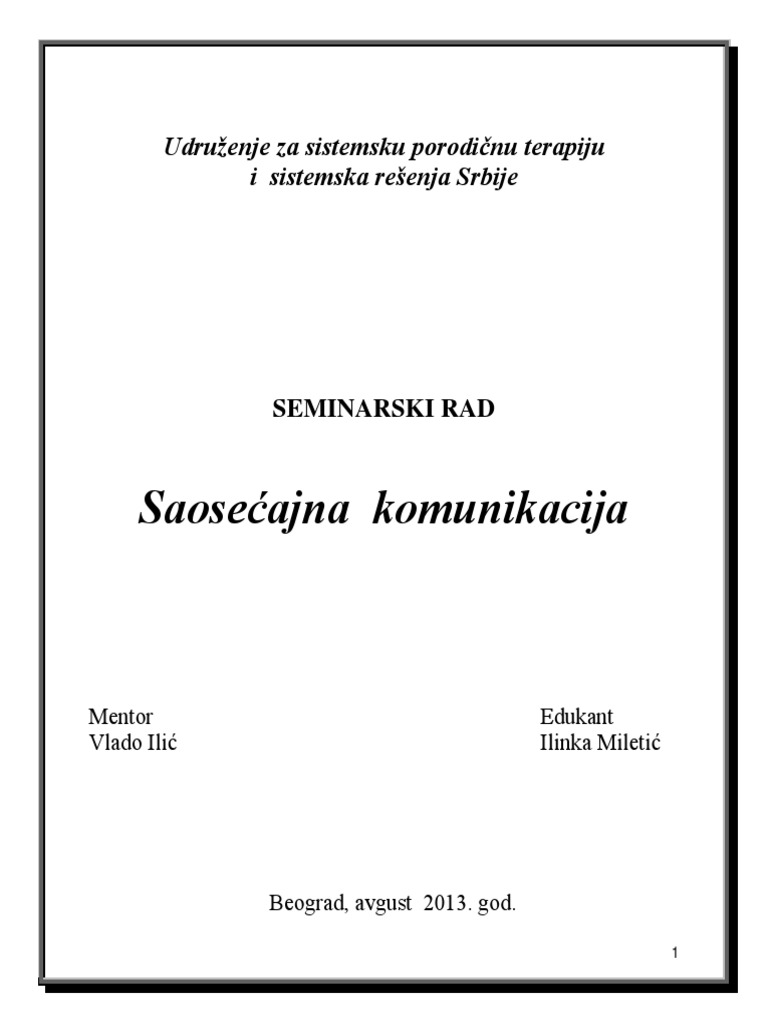 Nenasilna Komunikacija - Ilinka Mileticc | PDF