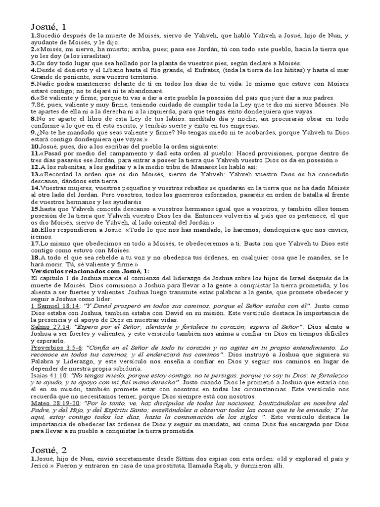 Josué BIBLIA DE HERUSALEN | PDF | Joshua | Arca de la Alianza