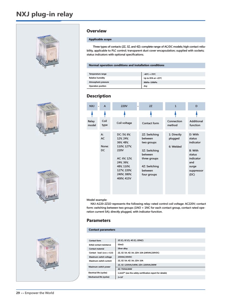 NXJ Relay | PDF | Mains Electricity | Relay