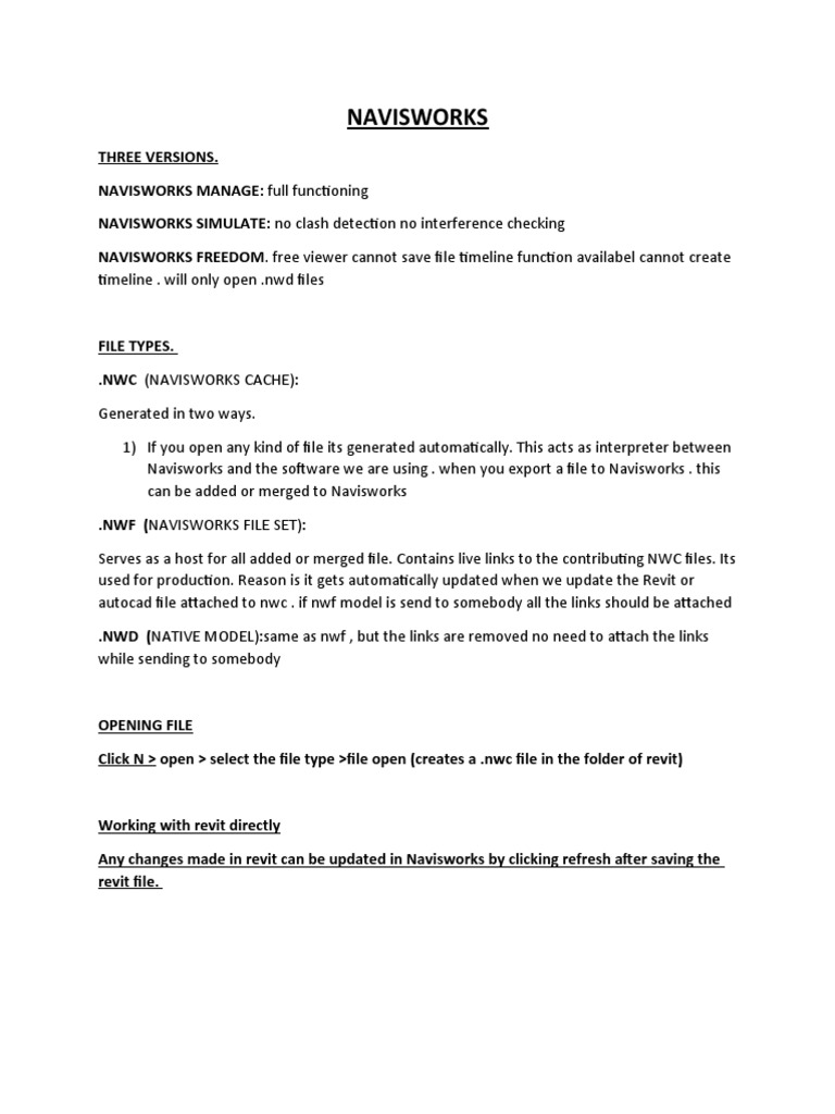 NAVISWORKS | PDF | Autodesk Revit | Computer File