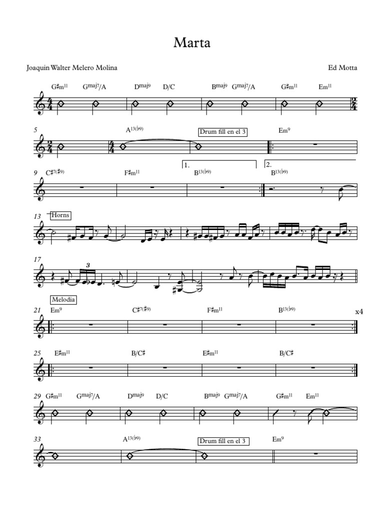 Marta Lead Sheet | PDF