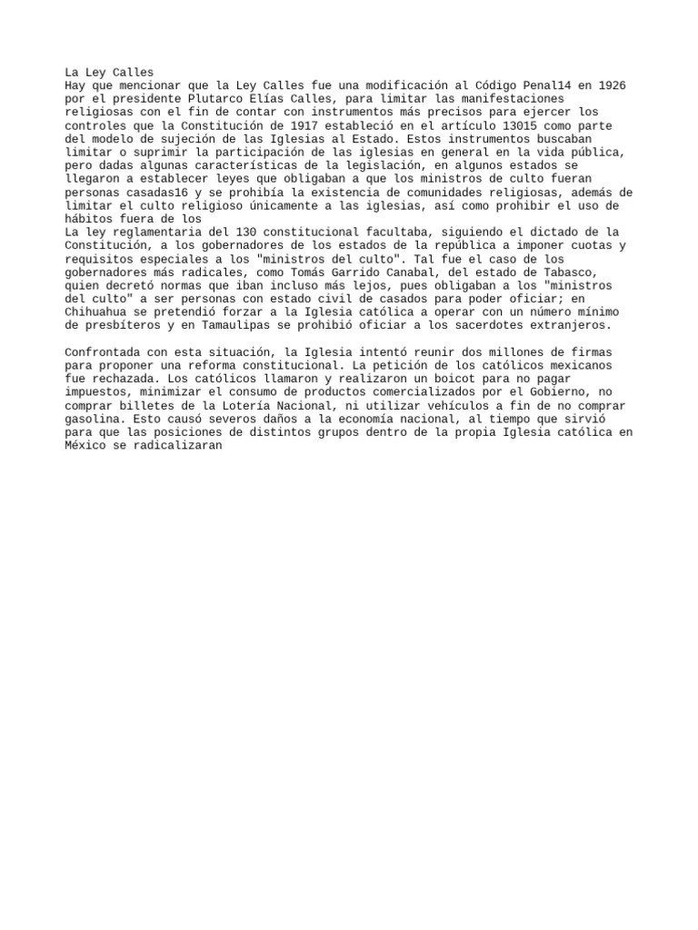 ley calles | PDF