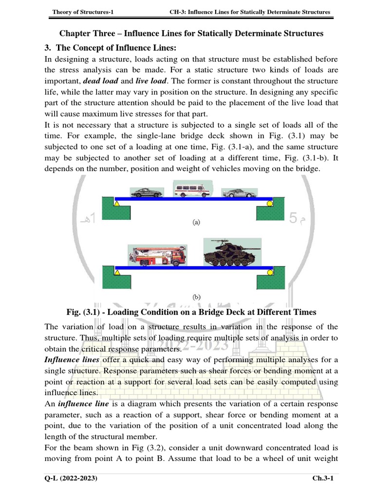 CH-3-Influence Lines For Determinate Structures | Download Free PDF ...