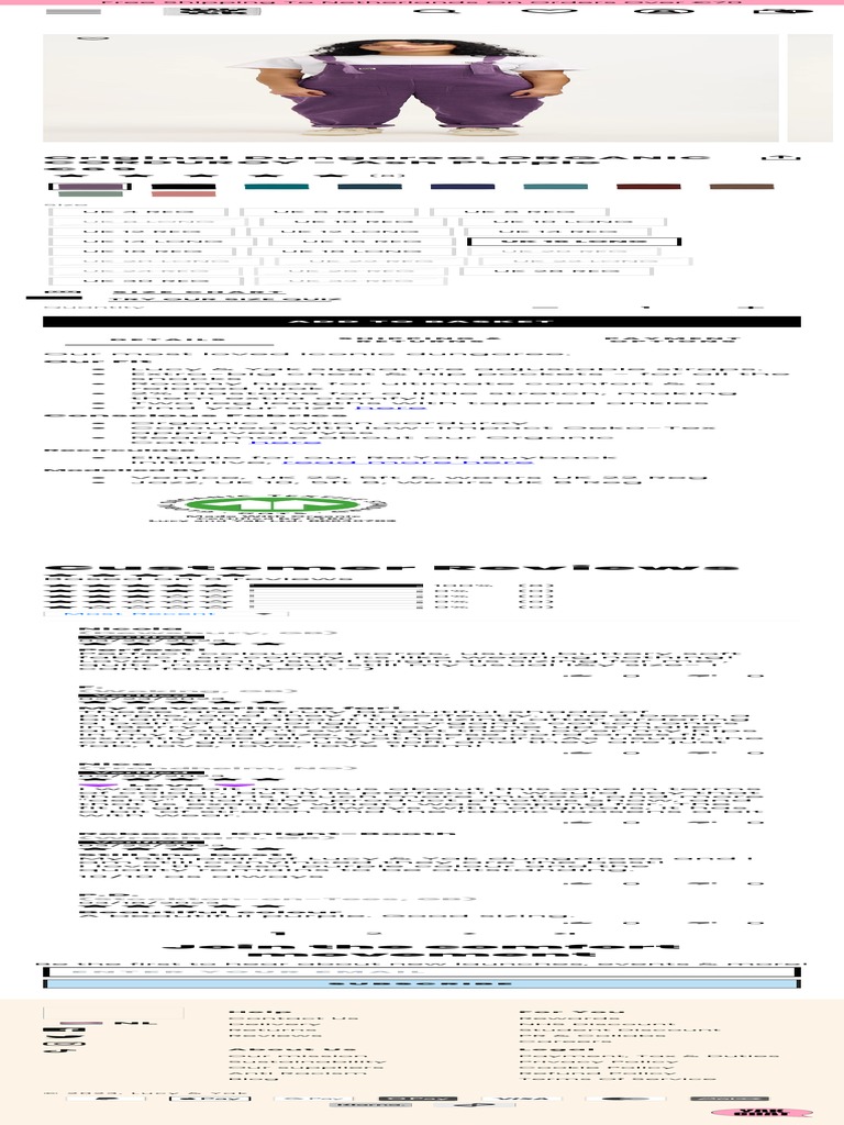 Original Dungaree ORGANIC CORDUROY - Ash Purple - Lucy & Yak | PDF | Textiles