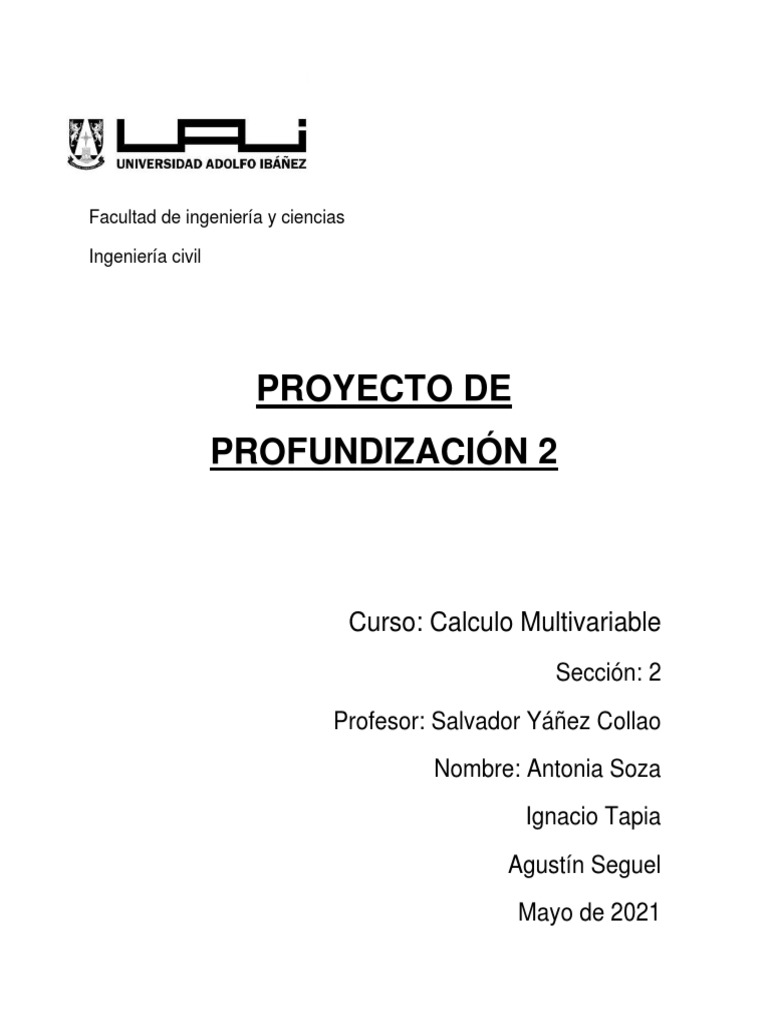 Proyecto Multivariable | PDF | Integral | Variable aleatoria Proyecto Multivariable | PDF | Integral | Variable aleatoria