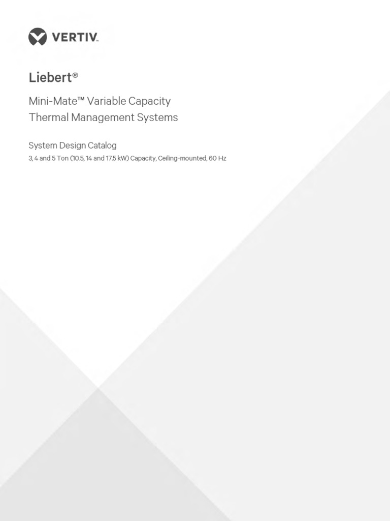 Liebert Mini Mate 5 Ton Ceiling Mounted System Design Catalog 01 | PDF ...