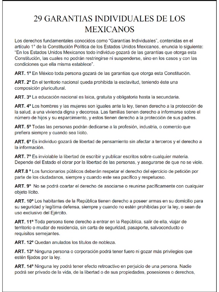 Derechos Humanos y Sus Garantias CPEUM | PDF