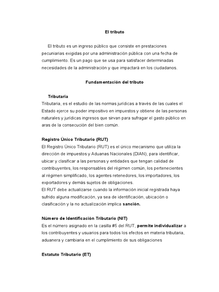 El Tributo | PDF | Impuestos | Gobierno