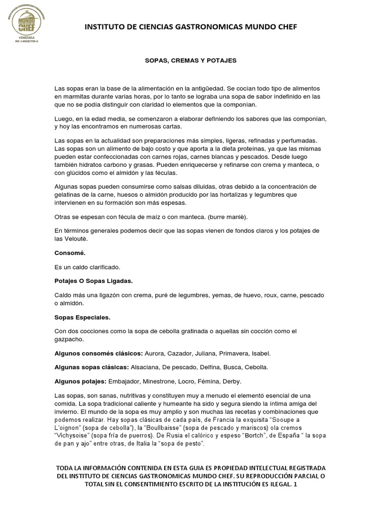 Guia de Sopas | PDF | Caldo | Sopa