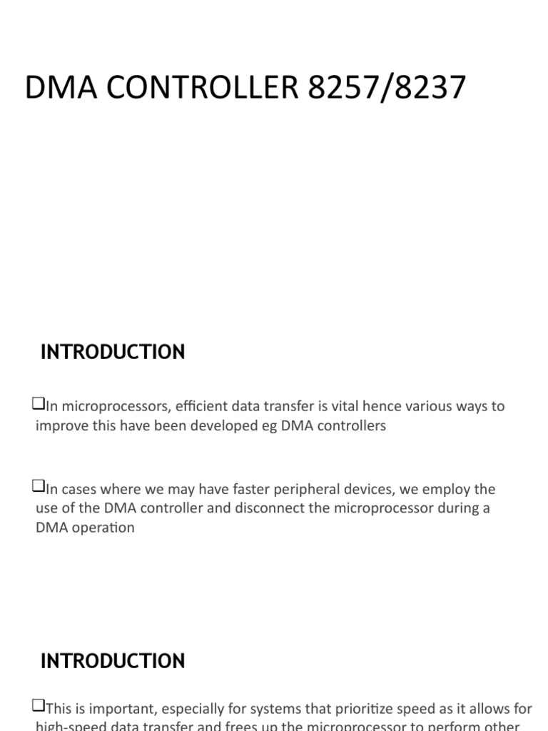 The Dma Controller 8257 and 8237 . | PDF | Input/Output | Electrical Engineering