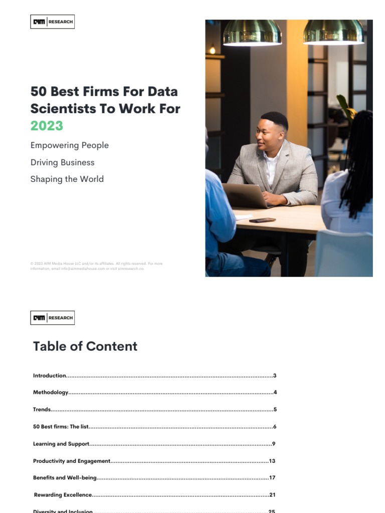 50 Best Firms in India For Data Scientists To Work For - 2023 | PDF ...
