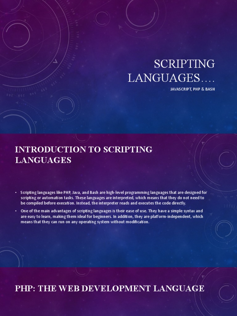Scripting Languages | PDF | Scripting Language | Php Scripting Languages | PDF | Scripting Language | Php
