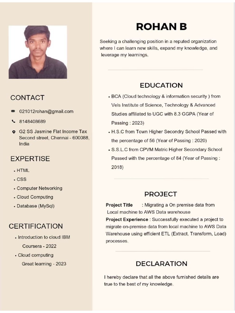 Rohan Resume 2023 | PDF