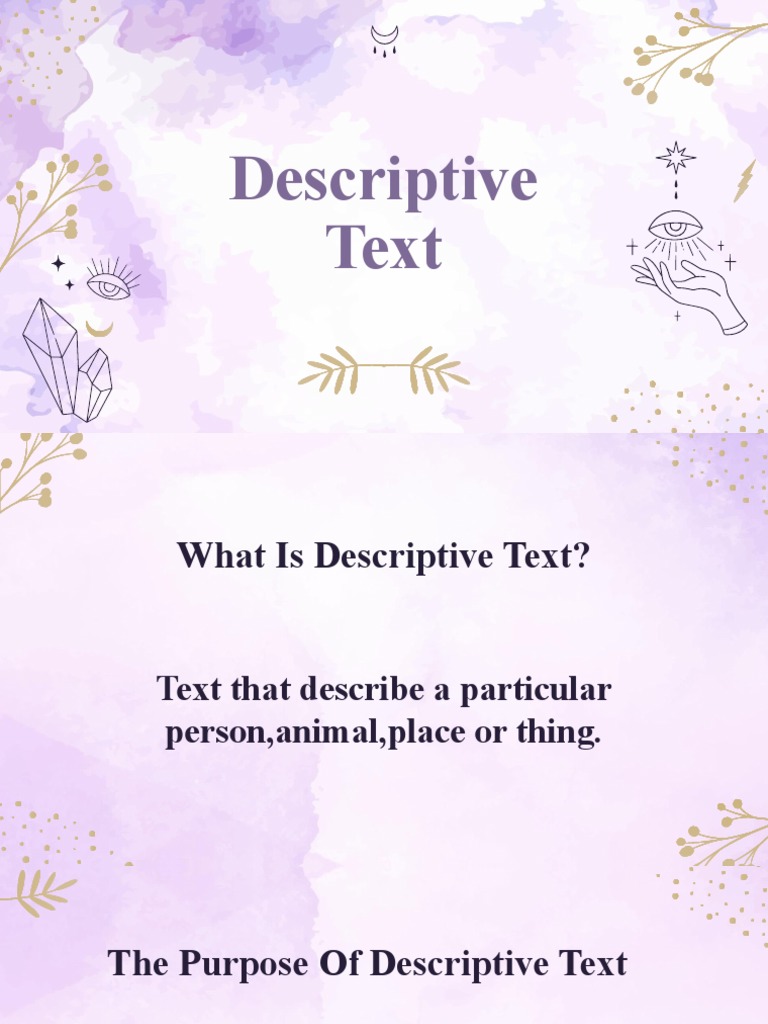 Descriptive Text | PDF | Foreign Language Studies