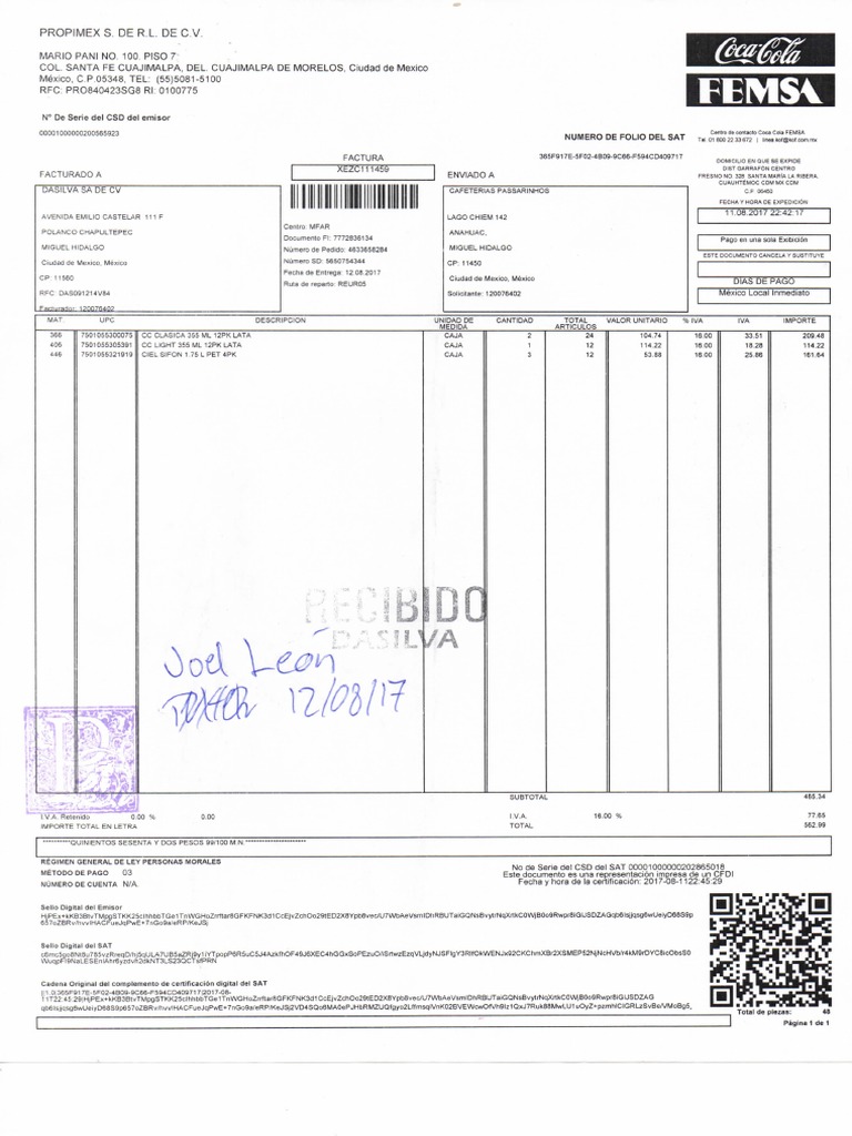 PROPIMEX S DE RL DE CV096 | PDF