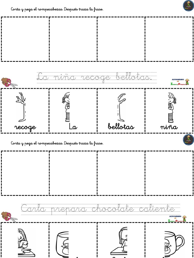 Consstruimos Oraciones Con Estos Rompecabezas | PDF