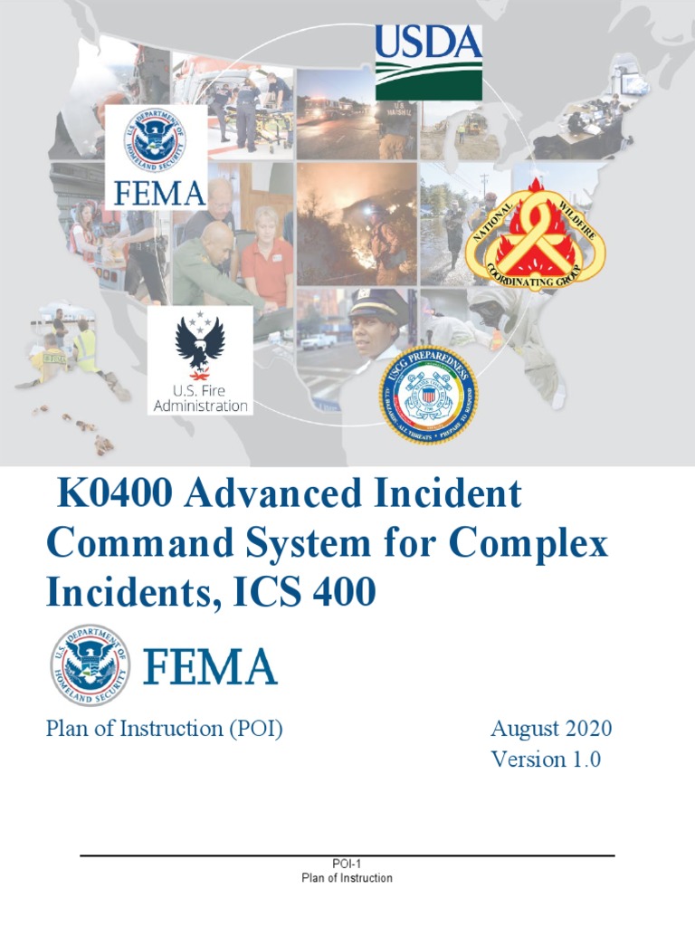 K0400 Advanced Incident Command System For Complex Incidents Ics 400