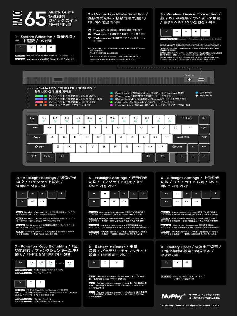NuPhy Halo65 Quick Guide | PDF