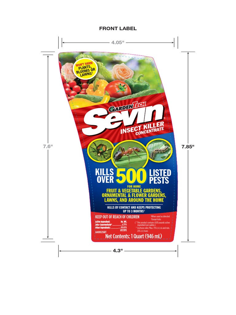 Sevin Insect Killer Concentrate 32oz Label PDF | PDF | Bean | Moth