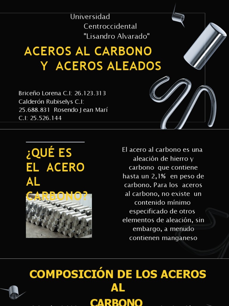 Aceros Al Carbono y Aceros Aleados | PDF | Acero | Aleación