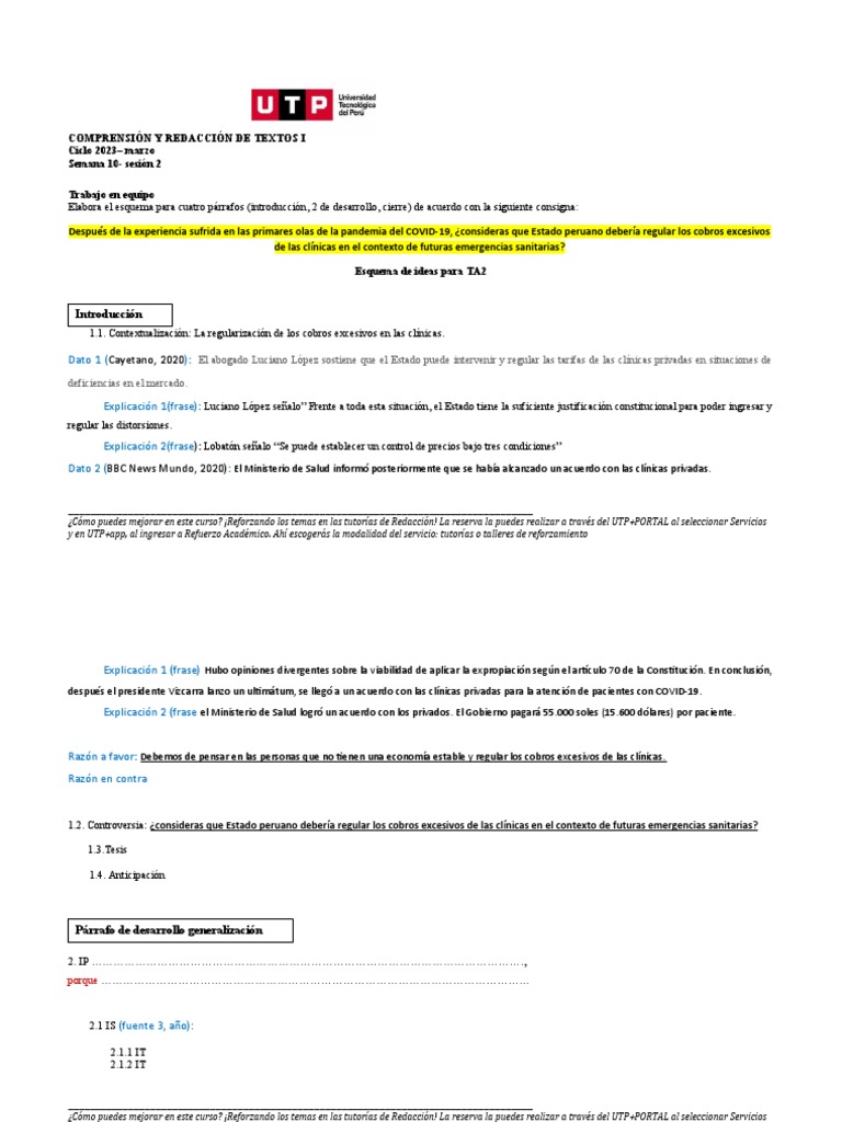 S10.s2 - Resolver - Ejercicio - Esquema - de - Ideas MRD | PDF S10.s2 - Resolver - Ejercicio - Esquema - de - Ideas MRD | PDF