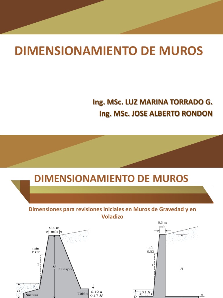 Dimensionamiento de Muros | PDF | Ingeniero civil | Construyendo tecnología