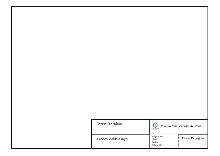 Modelo hoja planos con cajetín | PDF