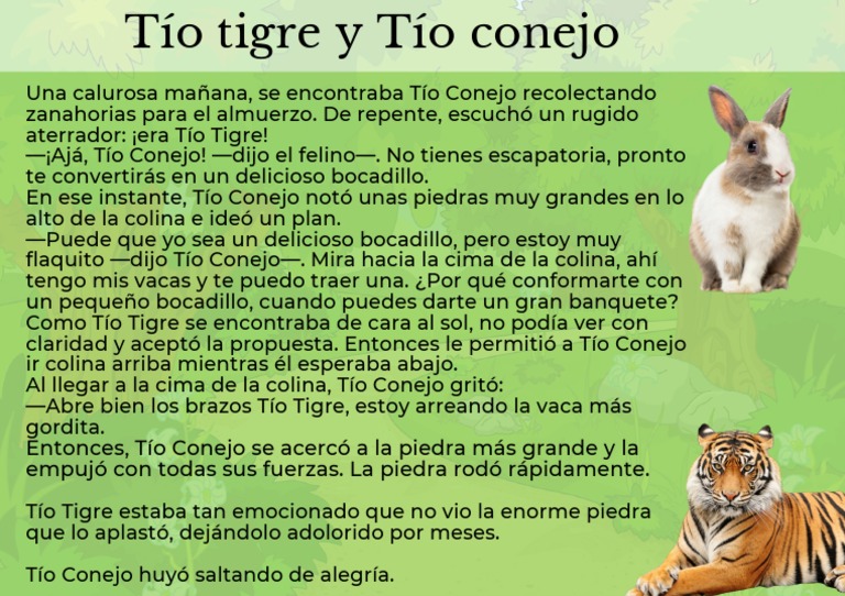 Cuento Tio Tigre Y Tio Conejo Subido Pdf