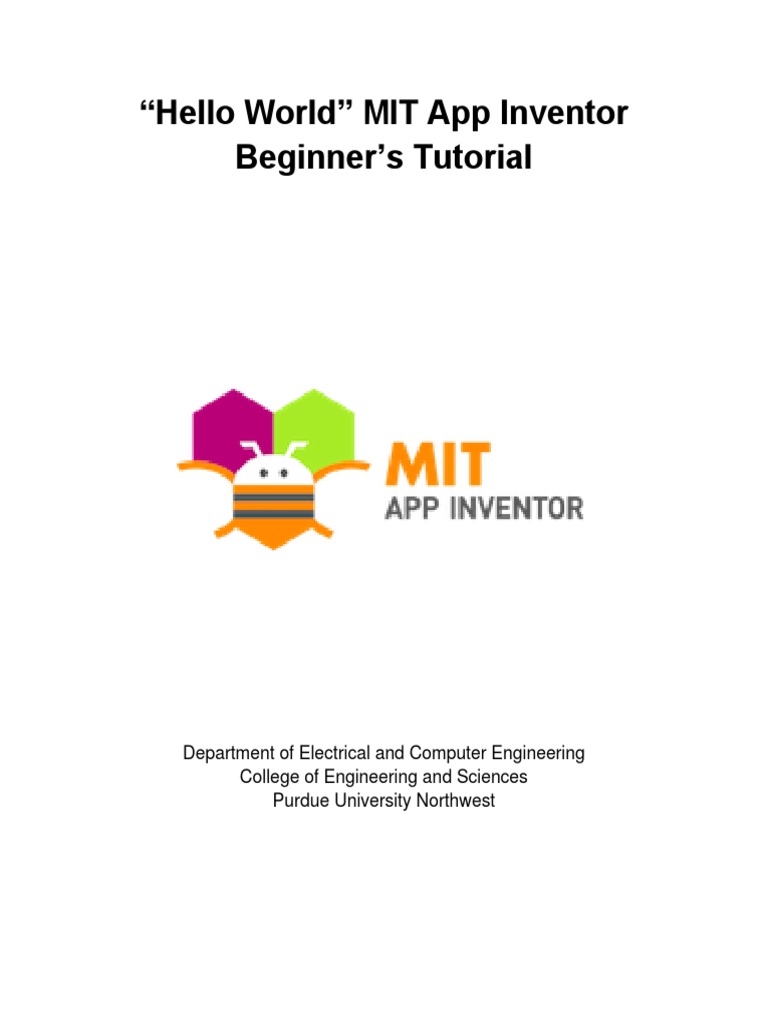 MIT App Inventor - Hello - World | PDF | Mobile App | Android ...