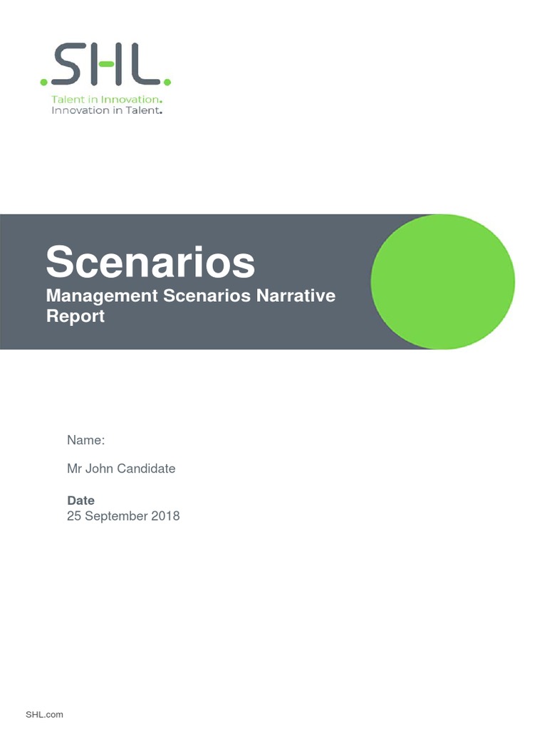 Management Scenarios Assessment Report | PDF | Motivation | Motivational