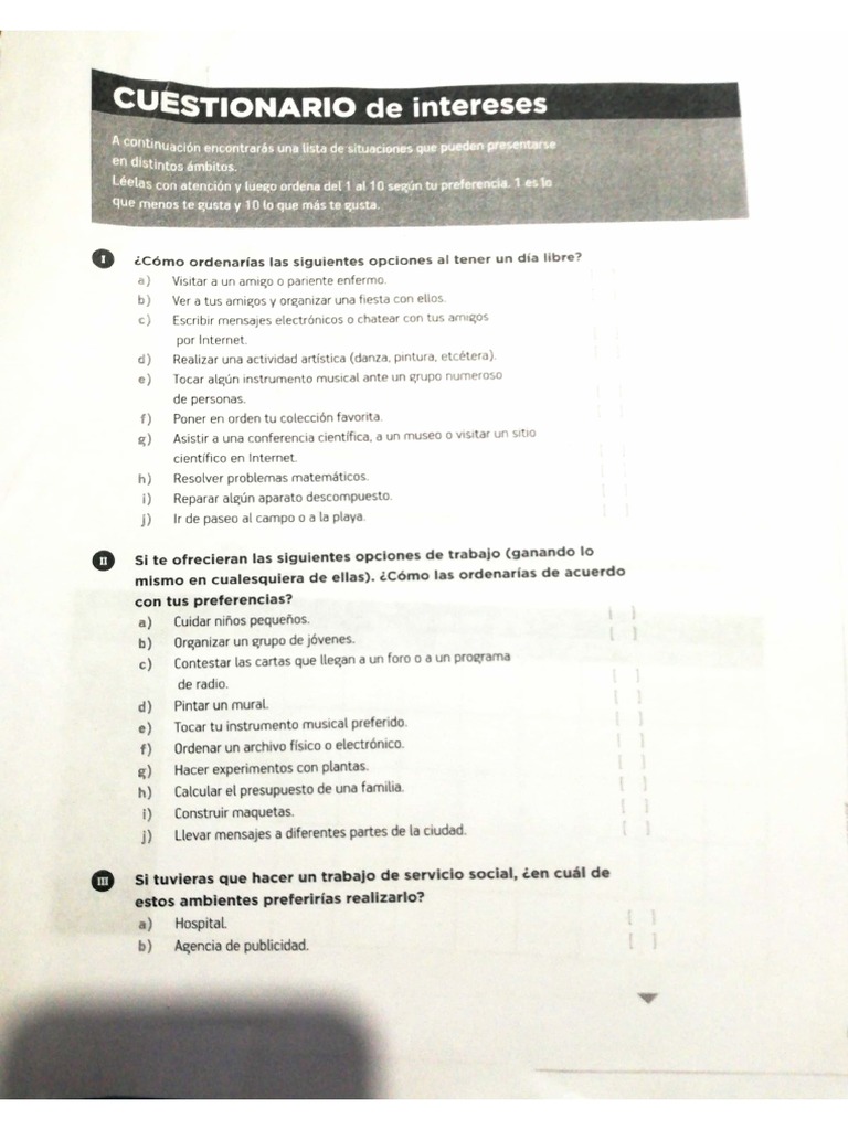 Test De Intereses Y Aptitudes PDF