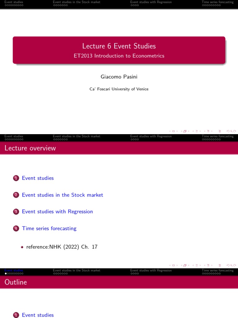 6 - Event Studies | PDF | Time Series | Forecasting