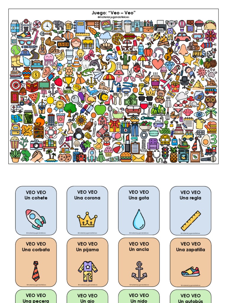 Juego Infantil "Veo Veo" Objetos Diversos | PDF