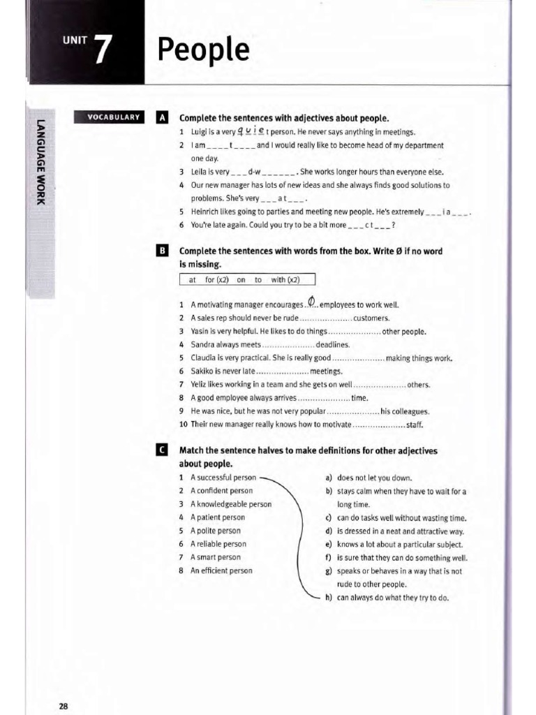 Workbook Units 7-12 (1) | PDF