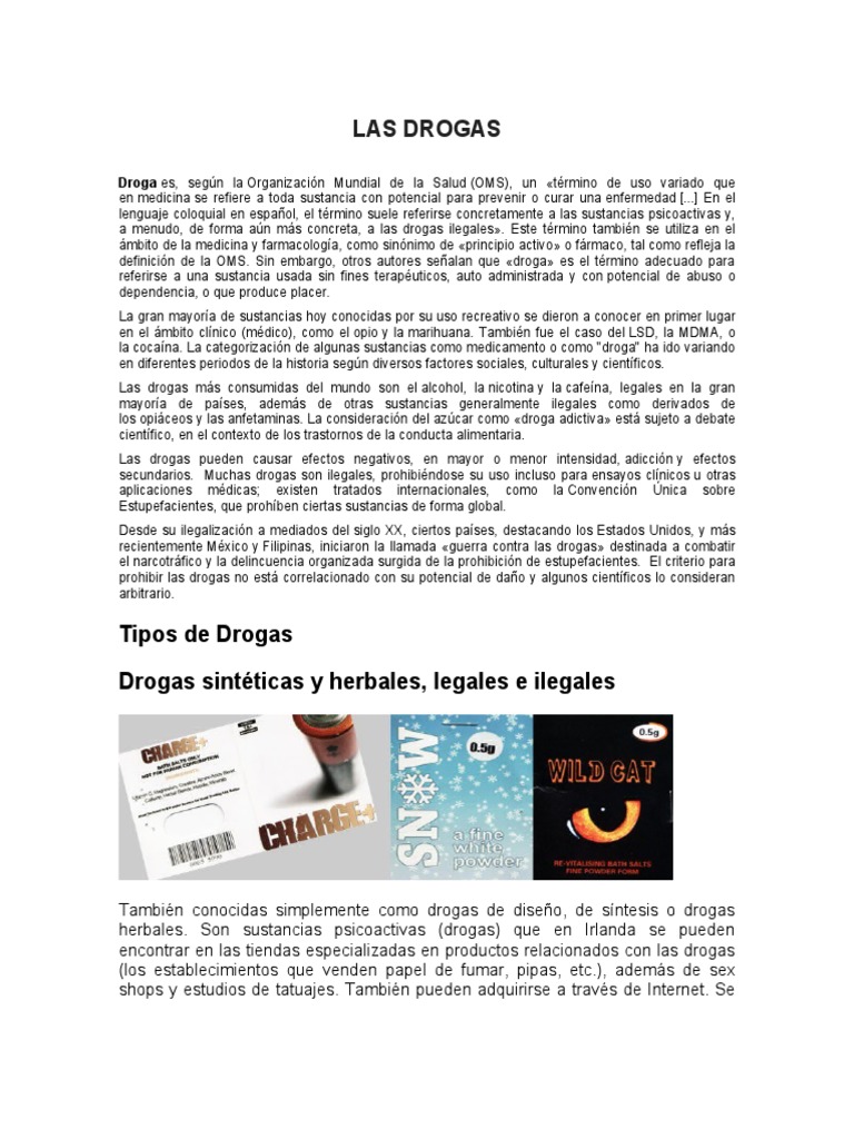 Las Drogas | PDF | Drogas | Cocaína